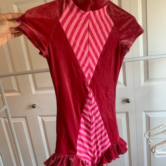 my bubble bum | Other | Authentic My Bubble Bum Velvet Ruffle Leotard Two Tone Berry Pink | Poshmark